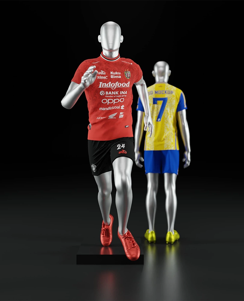 3D O-Neck Football Kit Mockup | 3D Kaos