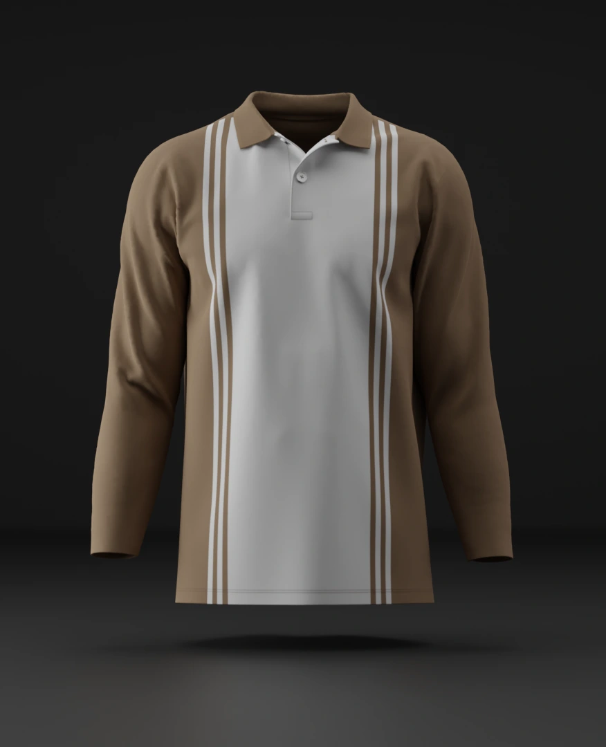 3D Long Sleeve Polo Shirt Mockup Vol 19 | 3D Polo Lengan Panjang